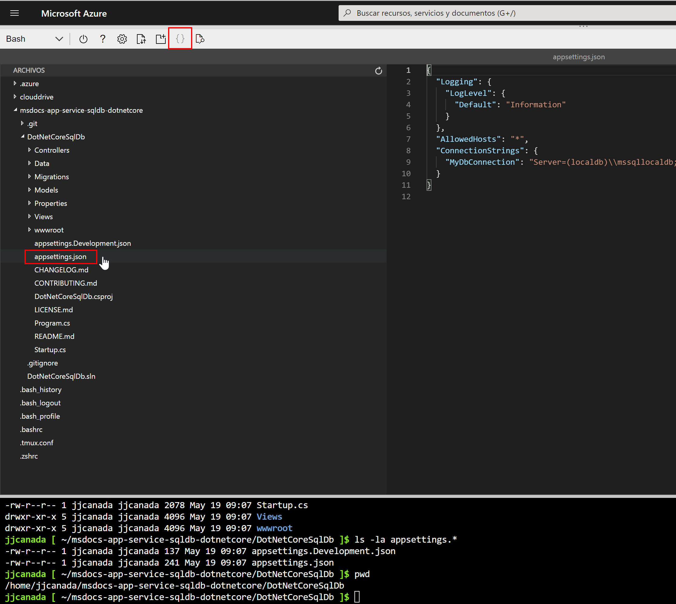Tutorial – Aplicación Web DotNet Core con Base de datos SQL en Azure
