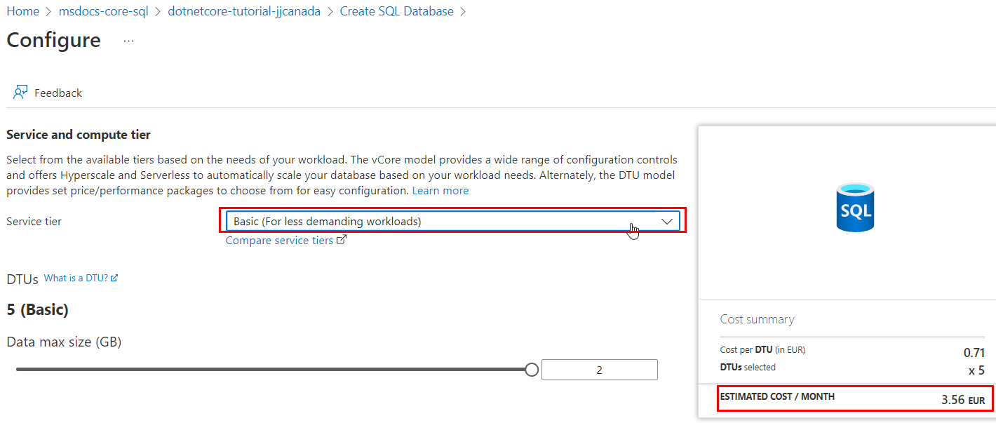 Tutorial – Aplicación Web DotNet Core con Base de datos SQL en Azure